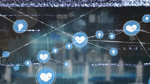 Animation of tv static effect over netwo... | Stock Video | Pond5