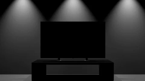 Animation of Tv turning on with green sc... | Stock Video | Pond5