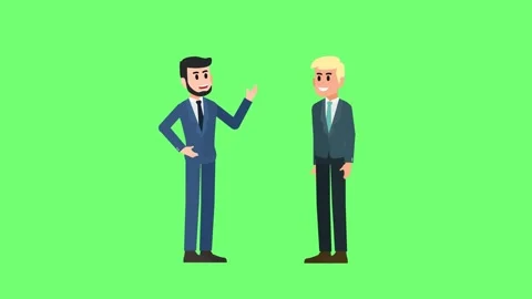 Animation of Two Business Characters Tal... | Stock Video | Pond5