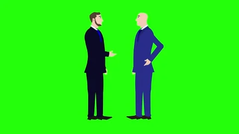 Animation of two business man character ... | Stock Video | Pond5