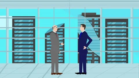 Animation of two business man character ... | Stock Video | Pond5