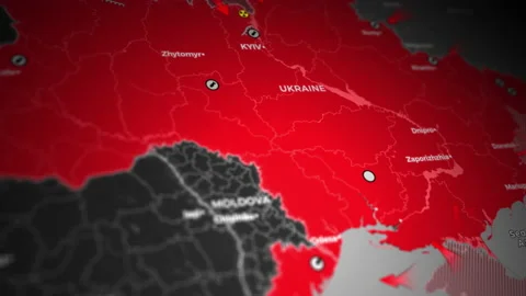 Animation Ukraine war map. Animated map ... | Stock Video | Pond5