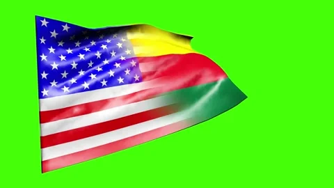 Animation of the United States flag turn... | Stock Video | Pond5