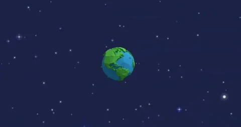 Animation of universe with blue and gree... | Stock Video | Pond5
