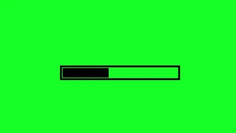 animation of upload bar loading in green... | Stock Video | Pond5