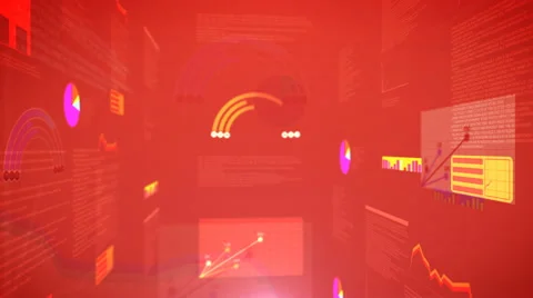 animation of various bar graphs, line gr... | Stock Video | Pond5