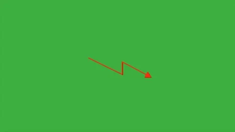 Animation video arrow on green screen ba... | Stock Video | Pond5