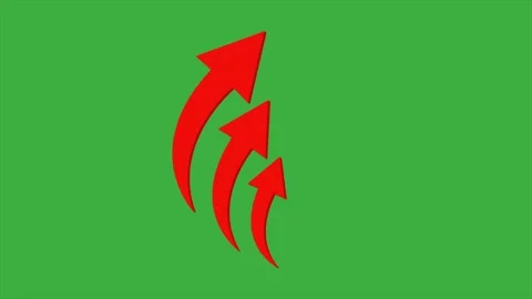 Animation video arrow on green screen ba... | Stock Video | Pond5