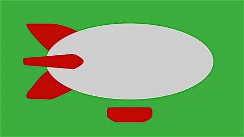 Animation video blimp sign on green scre... | Stock Video | Pond5