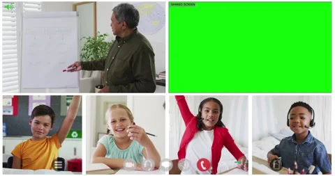 Animation of video call with green scree... | Stock Video | Pond5