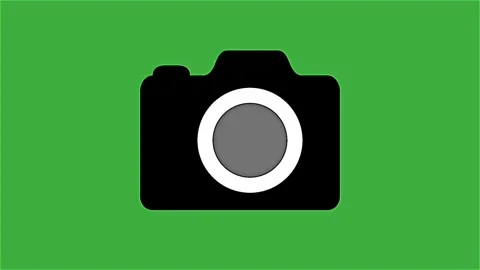 Animation video camera sign on green scr... | Stock Video | Pond5
