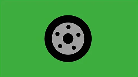 Animation video car wheel sign on green ... | Stock Video | Pond5