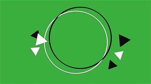 Animation video circle and triangle on g... | Stock Video | Pond5
