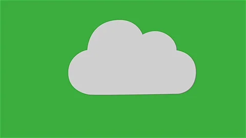 Animation video cloud sign on green scre... | Stock Video | Pond5