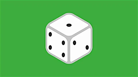 Animation video dice sign on green scree... | Stock Video | Pond5