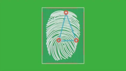 Animation video fingerprint scan hologra... | Stock Video | Pond5