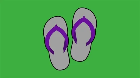 Animation video flip flops on green scre... | Stock Video | Pond5