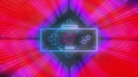 Animation of video game controller and n... | Stock Video | Pond5