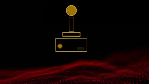 Animation of video game joystick over re... | Stock Video | Pond5