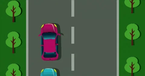 Animation of video game screen with cars... | Stock Video | Pond5