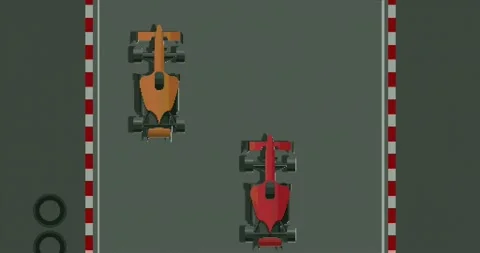 Animation of video game screen with cars... | Stock Video | Pond5