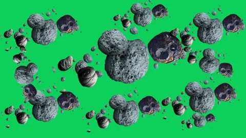 Animation video loop asteroid moving on ... | Stock Video | Pond5