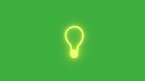Animation video loop glow lamp sign on g... | Stock Video | Pond5