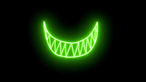 Animation video loop glow monster mouth ... | Stock Video | Pond5