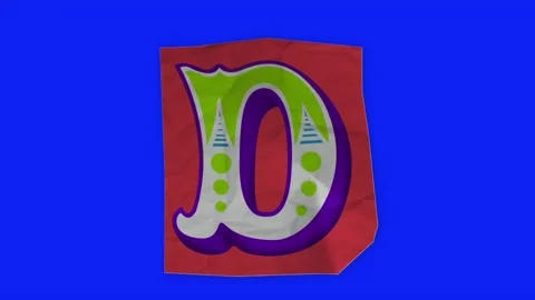 Animation video loop paper letter on blu... | Stock Video | Pond5