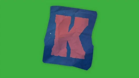 Animation video loop paper letter on gre... | Stock Video | Pond5