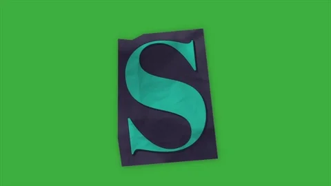 Animation video loop paper letter on gre... | Stock Video | Pond5