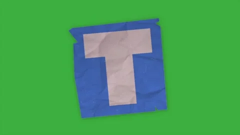 Animation video loop paper letter on gre... | Stock Video | Pond5