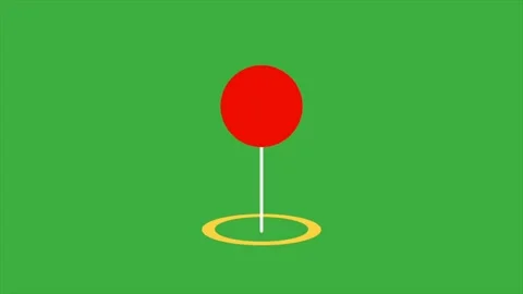 Animation video loop pointer on green sc... | Stock Video | Pond5