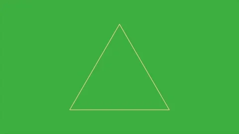 Animation video loop triangle on green s... | Stock Video | Pond5