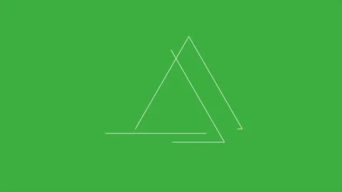 Animation video loop triangle on green s... | Stock Video | Pond5