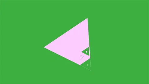 Animation video loop triangle on green s... | Stock Video | Pond5