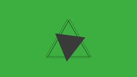 Animation video loop triangle on green s... | Stock Video | Pond5