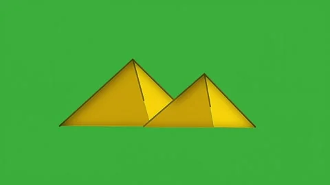 Animation video pyramid icon moving on g... | Stock Video | Pond5