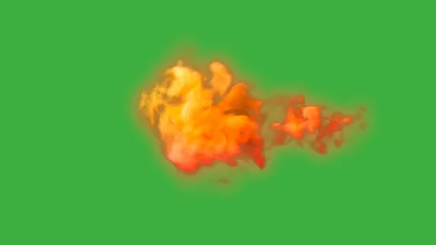 Animation video real smoke moving on gre... | Stock Video | Pond5