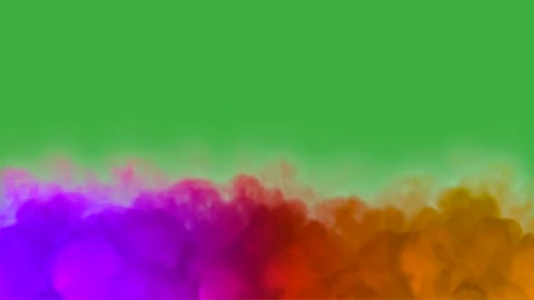 Animation video real smoke moving on gre... | Stock Video | Pond5