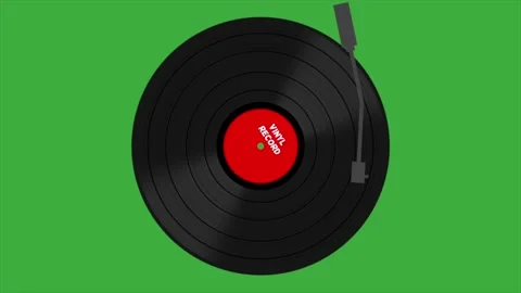 Animation video retro vinyl on green scr... | Stock Video | Pond5