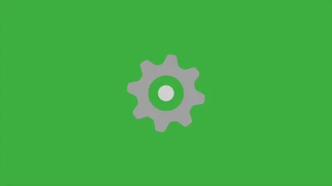 Animation video sign gear on green scree... | Stock Video | Pond5
