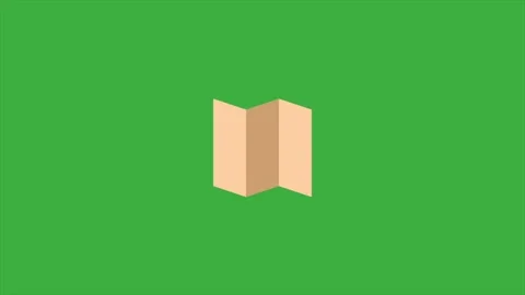 Animation video sign map on green screen... | Stock Video | Pond5