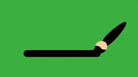 Animation video sign paint brush on gree... | Stock Video | Pond5