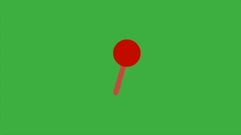 Animation video sign pin on green screen... | Stock Video | Pond5