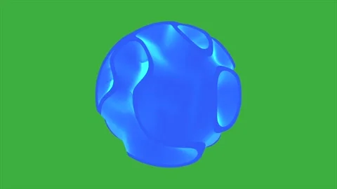 Animation video sphere moving on green s... | Stock Video | Pond5