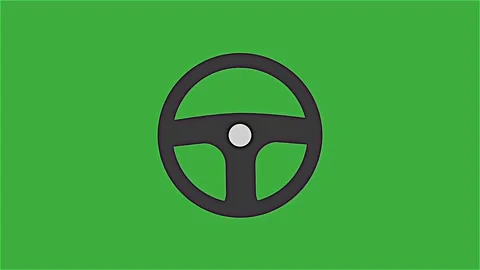 Animation video steering wheel sign on g... | Stock Video | Pond5