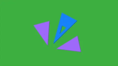 Animation video triangle on green screen... | Stock Video | Pond5