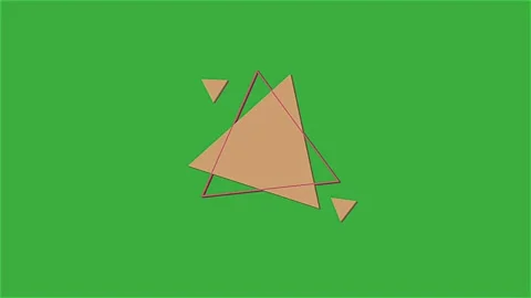 Animation video triangle on green screen... | Stock Video | Pond5
