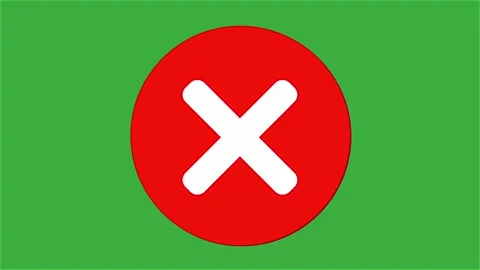 Animation video wrong sign on green scre... | Stock Video | Pond5